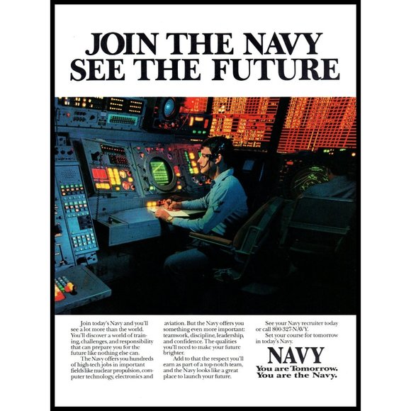 US Navy | Art | 989 Us Navy Recruiting Recruiter Vintage Print Ad ...